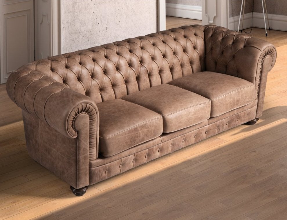 Chester Leather Sofa Collection | Newtrend | Homeflair | Homeflair ...